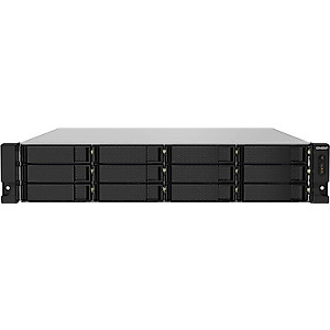QNAP TS-1232PXU-RP-4G 12 Bay High-speed SMB Rackmount NAS with two 10GbE and 2.5GbE Ports, Redundant PSU