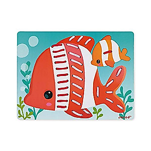 Janod Lacing Game Animals - 6 Lace and Trace Cards with 12 Laces - Ages 4+ - J05313