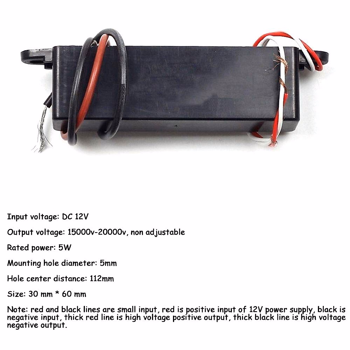 WSDMAVIS 1 Pcs High-Voltage Generator Module DC 12V 15000V to 20000V 20KV Electrostatic Generator Negative Ion Generator Boost Step up Module