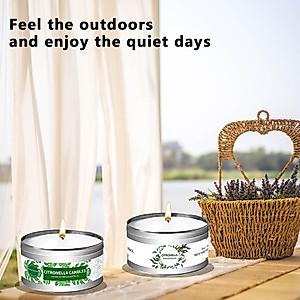 Gadojuewo 3 Pack 3.1OZ Citronella Candles Outdoor and Indoor,49 Hours Soy Wax Candle in Medium Bucket for Patio Ledge Garden Yard Beach