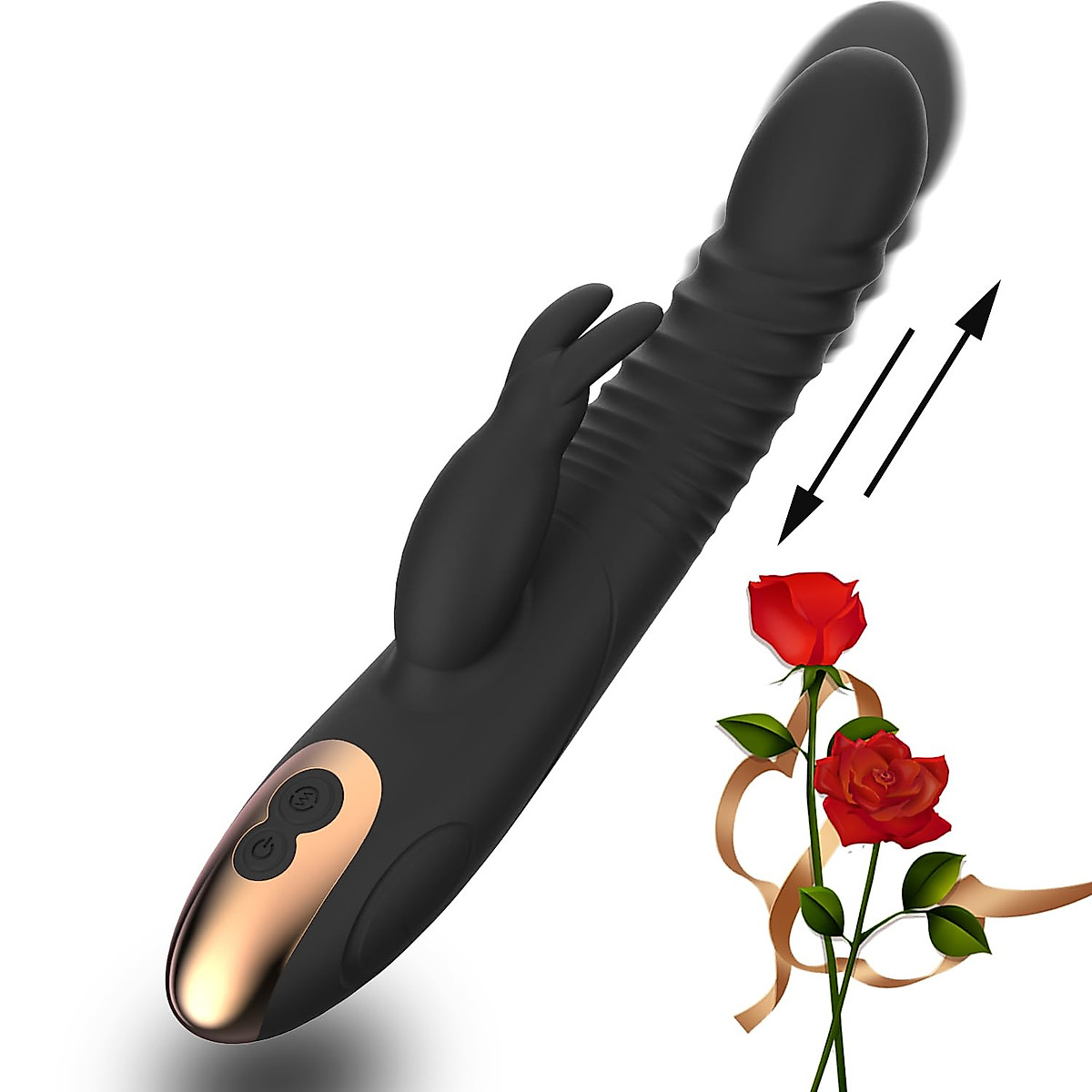 Deep Vibrating Massager Personal Handheld Vibrators Massage Personal Portable Massager 8 Speeds Vibration Pleasure for Body Women Female Gifts (Balck)