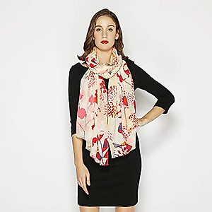 DANA XU 100% Pure Wool Pashmina Cashmere Long Travel Scarf Shawls And Wraps For Evening Dress Women Soft Warm Floral Blanket