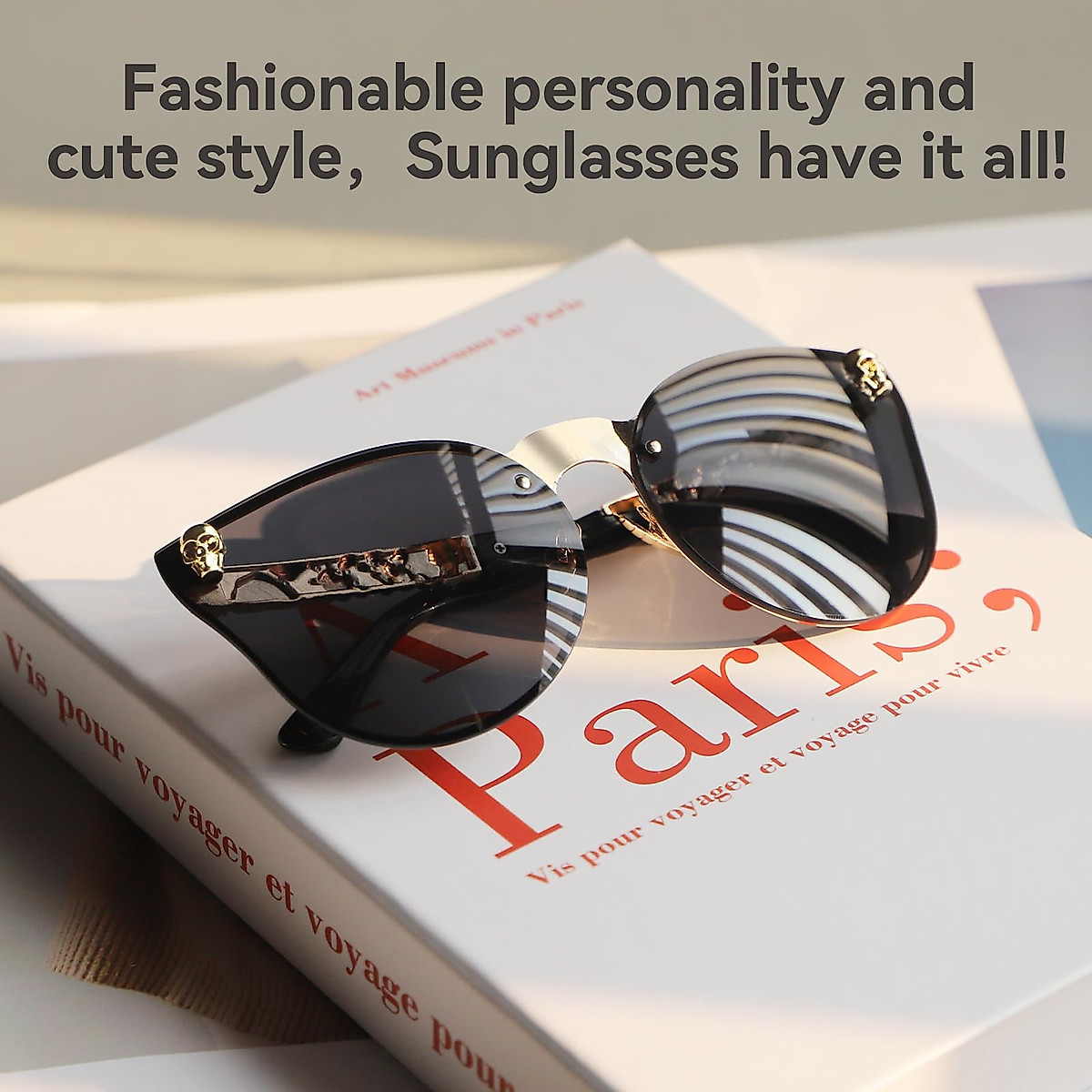 Dollger Skull Sunglasses Women Cat Eye Sunglasses Gothic Style UV Production