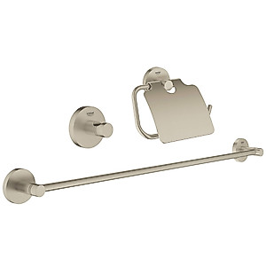 Grohe 40775EN1 Essentials City Bathroom Set, 3-In-1, Brushed Nickel