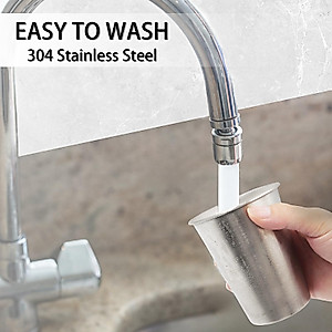 Rich&Ray 12 oz Magnetic Fridge Cups, Magnetic Hanging Cup Hanging on Fridge, Reusable Stainless Steel Cups with Silicone Cup Holder for Fridges or Water Coolers, 4 Pack (Multicolor)