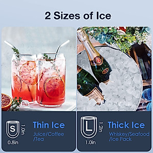 Ice Maker Countertop Machine with Self-Cleaning Function，26LBS in 24 Hours, 9 Ice Cubes Ready in 6 Mins, Compact Ice Cube Maker with Ice Scoop & Basket for Home Kitchen Office Bar (White)