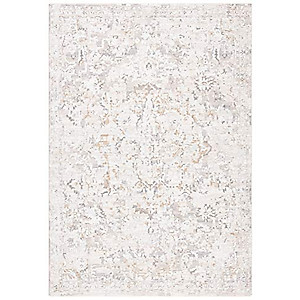 MARTHA STEWART x SAFAVIEH 2' 6" x 4' Ivory/Beige MSR8914D Sabrina Entryway Living Room Foyer Bedroom Kitchen Accent Rug