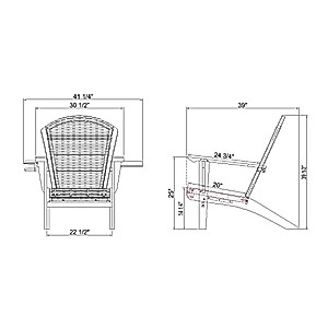 Cambridge Casual Auburn Upholstered Outdoor Adirondack Chair
