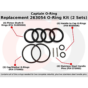 Captain O-Ring - Replacement 263054 O-Ring Kit for Pentair/PacFab/Sta-Rite Slide Valve 263064, 263052, 263053, 263078, 263079 (2 Sets)