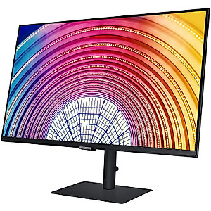 SAMSUNG 32 Inches S60A Series QHD (2560x1440) Computer Monitor, 75Hz, HDMI, Display Port, HDR10 (1 Billion Colors), Height Adjustable Stand, TUV-Certified Intelligent Eye Care (LS32A600NWNXGO)