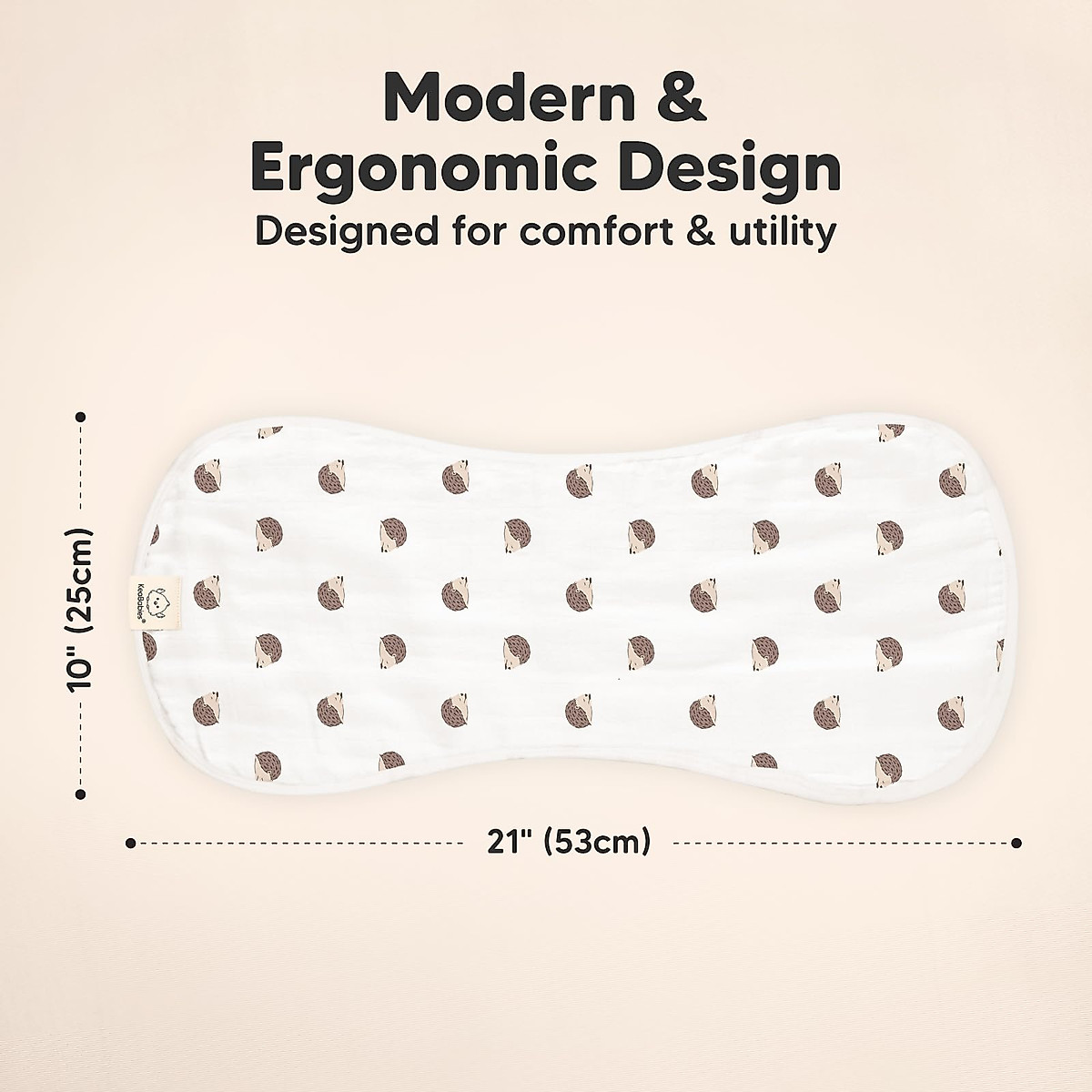 5-Pack Muslin Burp Cloths Baby Boy, Girl - Very Absorbent Baby Burp Cloth Rags, 8-Layers Viscose Derived from Bamboo Cotton Muslin Towel, Super Soft Spit Up Rags, No Shrink Washcloths (KeaFriends)