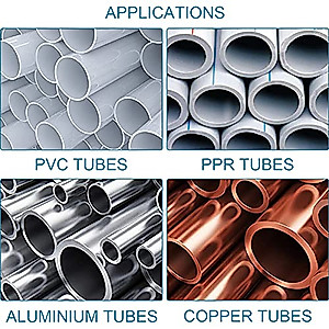 2 Pieces Red Inner-Outer Reamer Pipe and Tube Deburring Reamer Tubing Chamfer Tool for PVC/PPR/Copper/Brass/Aluminum Tubes(3/16-inch to 1-1/4-inch)