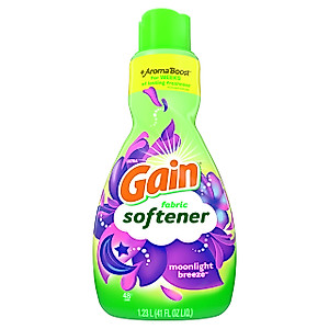 Gain Laundry Fabric Softener Liquid, Moonlight Breeze, Packaging May Vary, Total 192 Loads, 41 Fl Oz, Pack Of 4