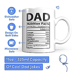 Dad Mug - White 11oz - Dad Gifts from Daughter - Best Dad Mug for the World's Best Dad - Ceramic Coffee Mug for Fathers - Dad Christmas Gift & Gifts for Dad - Coffee Mugs Funny - Best Dad