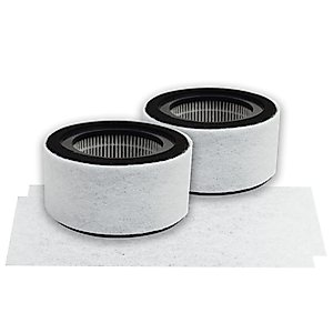 PUREBURG HS-1944 Replacement Filter Set Compatible with Crane EE-5067 Air Purifier,2-Pack H13 HEPA Activated Carbon 2-IN-1 4-Stage Filtration Pre-Filter (Washable)