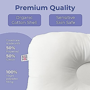 Jestik Oval Center Cervical Pillows: Neck & Cervical Orthopedic Pillows for Back and Side Sleepers - Posture Pillow with Ergonomic Oval Center for Shoulder, Back, and Neck Pain Relief (Petite)