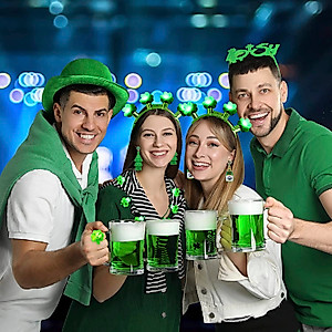 St.Patrick's Day Earrings for Women Beaded Green Shamrock Leprechaun Champagne Bottle Earrrings Lucky Gold Pot Tassel Dangle Earrings Irish Holiday Pride Jewelry Gifts