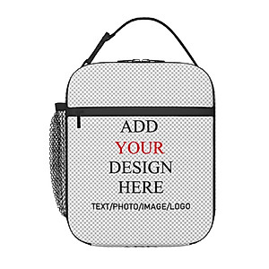 JASMODER Custom Insulated Lunch Box,Personalized Lunch Bag,Reusable Lunchbox Tote For Gifts,Office, Work, Picnic, Hiking