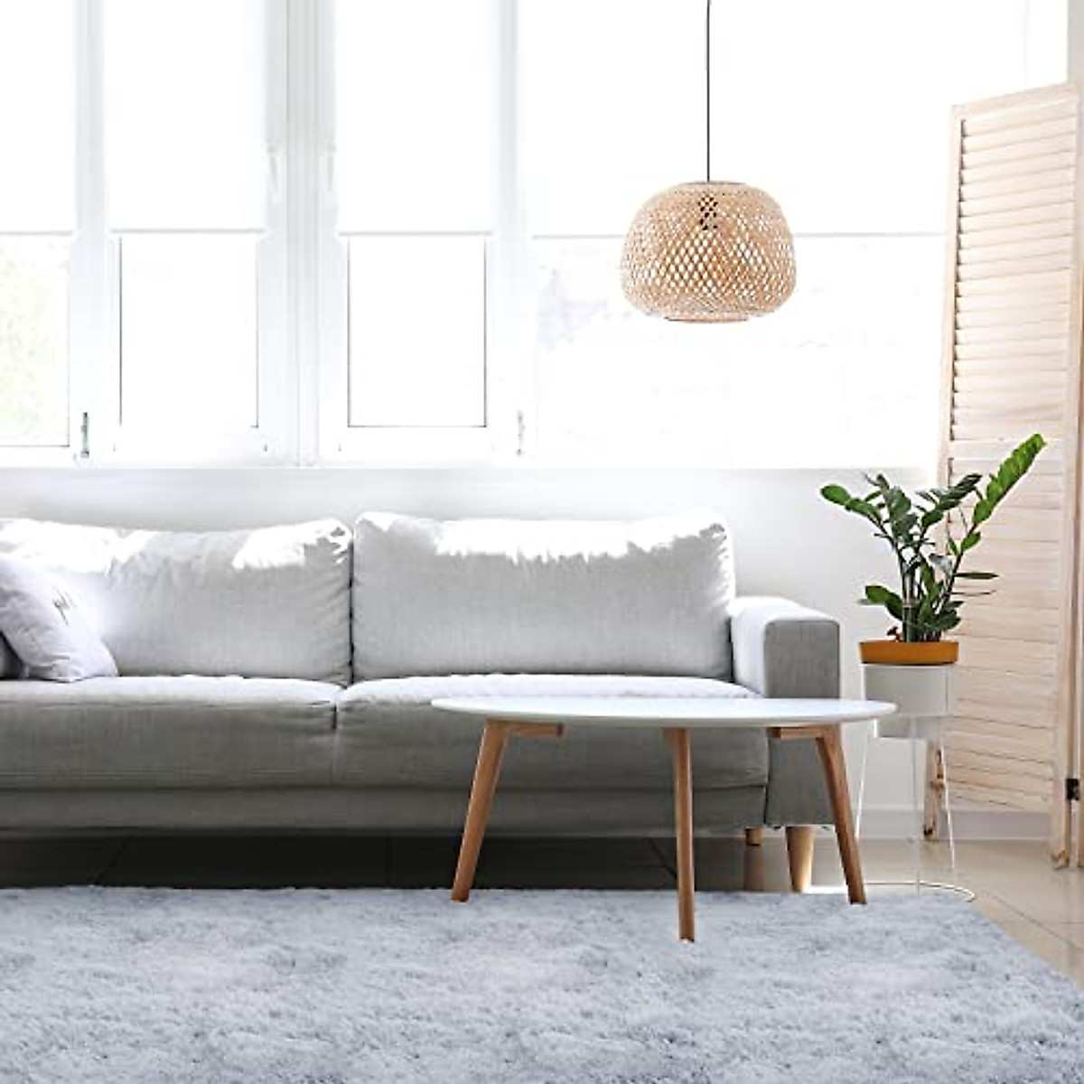 duduta Grey Soft Fluffy Rug 5x8 ft, Shag Fuzzy Plush Rectangle Carpet for Bedroom Nursery Living Room Home Decor