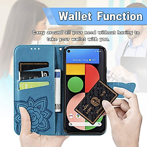 ONV Wallet Case Compatible with Samsung Galaxy S9 Plus -1.5M Adjustable Strap Emboss Butterfly Flip Phone Case Card Slot Magnet Leather Shell Flip Stand Cover for Samsung Galaxy S9 Plus [ZS] -Blue