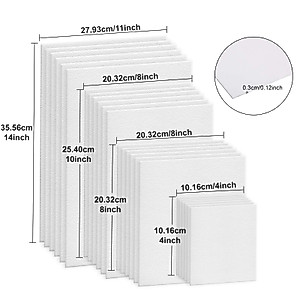 Laoife-11x14 Inch 8 Pack Professional Painting Canvas Panels Artist Blank Canvas Boards Multi Pack Wood Frame, Stretched Ready to Paint