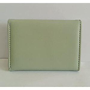 YaJaMa Women Wallet Small Leather Cute Dinosaur Cat Rabbit Trifold Girls Credit Card Case Holder Organizer with ID Window (Green Frog)