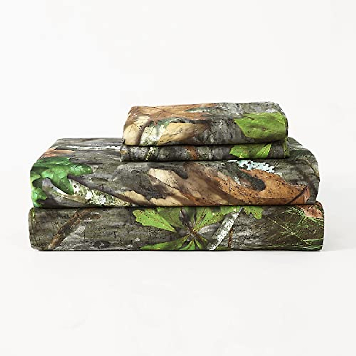 VISI-ONE Microfiber Obsession NWTF 4 PC Camo Bedding Set - Lightweight Camouflage Sheets with Pillow Cases – Rustic & Hunting Bed Sheet Set with Deep Pocket Fitted Sheet - Full