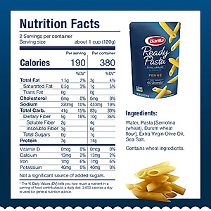 BARILLA Ready Pasta, Penne Non-GMO, No Preservatives 8.5 Ounce (Pack of 6)