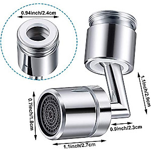 Universal Splash Filter Faucet, 720° Big Angle Swivel Sprayer Head Leakproof Double O-Ring Design with 4-Layer Net Filter