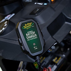 Battery Tender Junior 8V, 1.25 AMP Car Battery Charger and Maintainer: Fully Automatic 8V Automotive Battery Charger for Cars, Motorcycles, ATVs - 022-0197