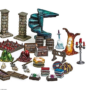 Dungeons & Lasers Fantasy Customization Bits for DND Terrain - 70 Pieces of D&D Accessories and Props for 5E Tabletop RPG Games - Unpainted, Unassembled - for Ages 14 Years and up