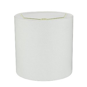 Aspen Creative 31227 Transitional Drum (Cylinder) Shaped Spider Construction Lamp Shade in White, 8" wide (8" x 8" x 8")