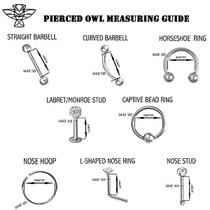 Pierced Owl 16GA Stainless Steel Lacey Synthetic Single Opal Septum Clicker Ring (White)