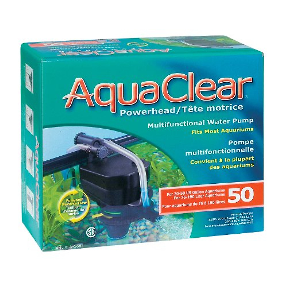 AquaClear 50 Powerhead, 270 Gallons per Hour, UL Listed
