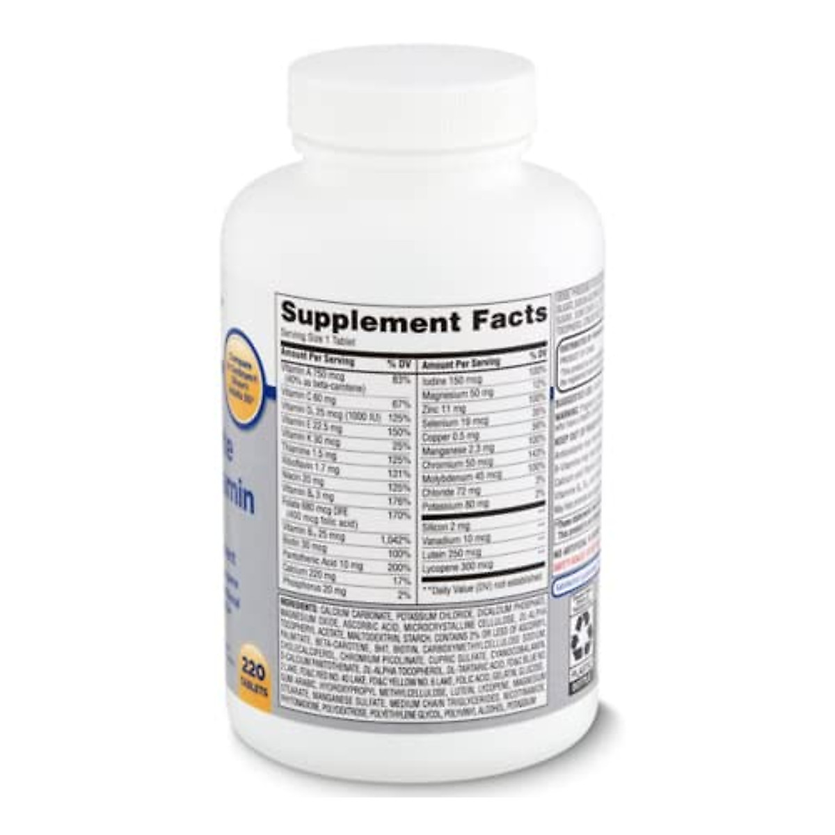 Equate - Complete Multivitamin Adults 50+, 200 x 2 Tablets TWIN PACK (Compare to Centrum)