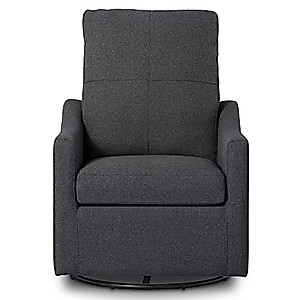 Delta Children Kenwood Glider Swivel Rocker Chair, Dark Grey