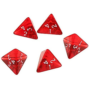 25 Pieces D4 Dice Cone Clear Transparent 4-Sided Dice Set Fit for Party Board Game Toys Dice