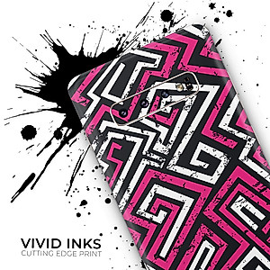 DesignSkinz Pink & White Abstract Maze Pattern Protective Vinyl Decal Wrap Skin Cover Compatible with The Samsung Galaxy S20 (Screen Trim & Back Glass Skin)