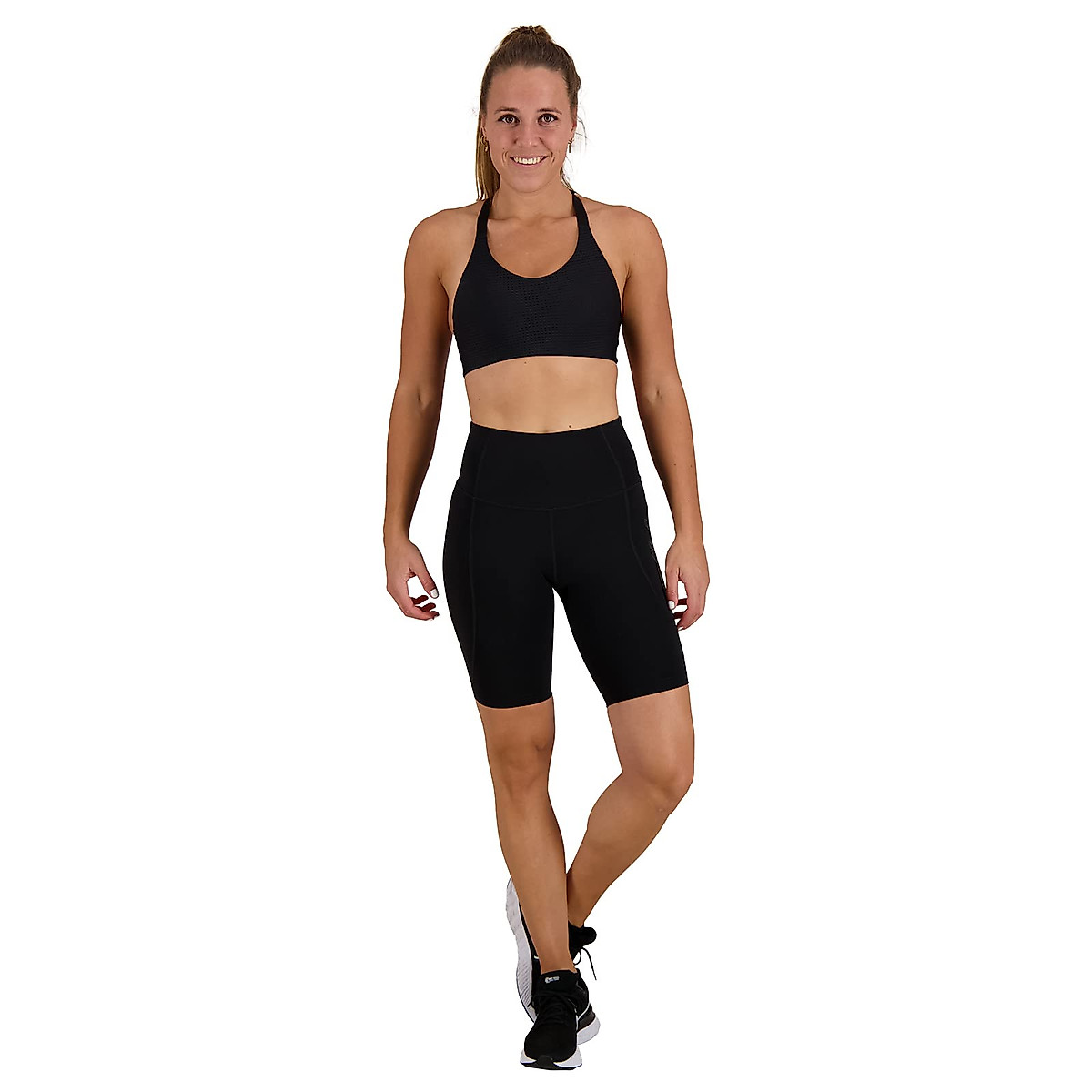 2XU Women's Fitness New Heights Bike Short, Black/Black, X-Small