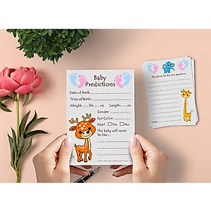 Leigha Marina Baby Shower Predictions Guessing Game and Advice Notes for New Parents - Unisex - 40 Cards