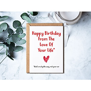 Happy Birthday From The Love Of Your Life Card - Funny Birthday Card - Car Enthusiast Card - Thank You - Mother's Day - Father's Day - Birthday