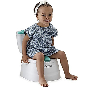 Kolcraft My Mini Potty Training Toilet, Training Potty for Toddlers, 2-in-1 Potty Seat for Boys and Girls - White