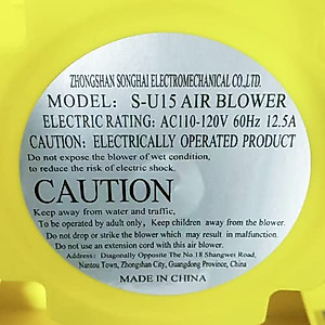 WGIA 1500w Blower for Inflatable Bounce House, Commercial Electric Pump Fan for Inflatable Water Slides & Screen Movie, Quick Blow Up, Air Blower for Inflatables（UL Certification）