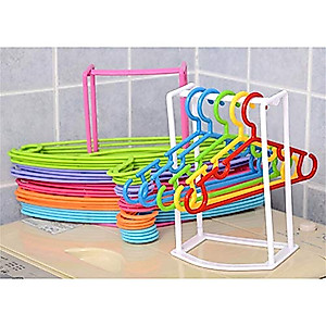 GOMYIE 1Pcs Plastic Organizer Clothes Hanger Holder Stacker Storage Rack Home Storage Organizer Tion Hangers(White)