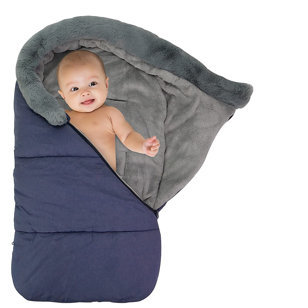 Baby Bunting Bag, Footmuff for Stroller Warm Sleeping Bag for Pushchair Stroller and Car Seat, Denim Blue