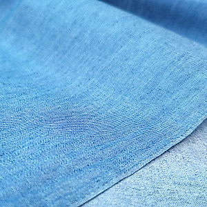 5OZ Cotton Denim Fabric for Sewing 55 Inches Width Entelare(Light Blue 1Yard)