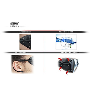 Polarized Sunglasses for Mountain Hiking Trekking Glacier Snow mod. Cortina Italy Shiny Black (Smoke Polarized/Blue Mirror)