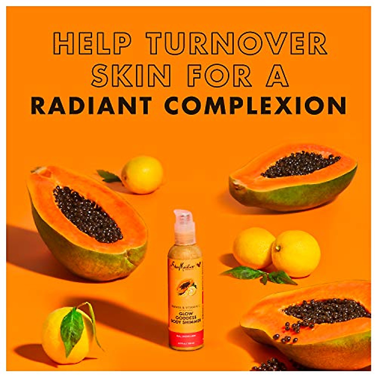 SheaMoisture Goddess Body Shimmer for Dry Skin, Dull Skin Papaya and Vitamin C Paraben Free Body Oil 4.2 oz