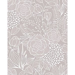 Wudnaye Boho Floral Peel and Stick Wallpaper Flower Leaf Self Adhesive Removable Wallpaper Vintage Contact Paper Peel and Stick Wallpaper Vinyl Mural Wall Paper for Bedroom Bathroom Decor15.7"X196.8"
