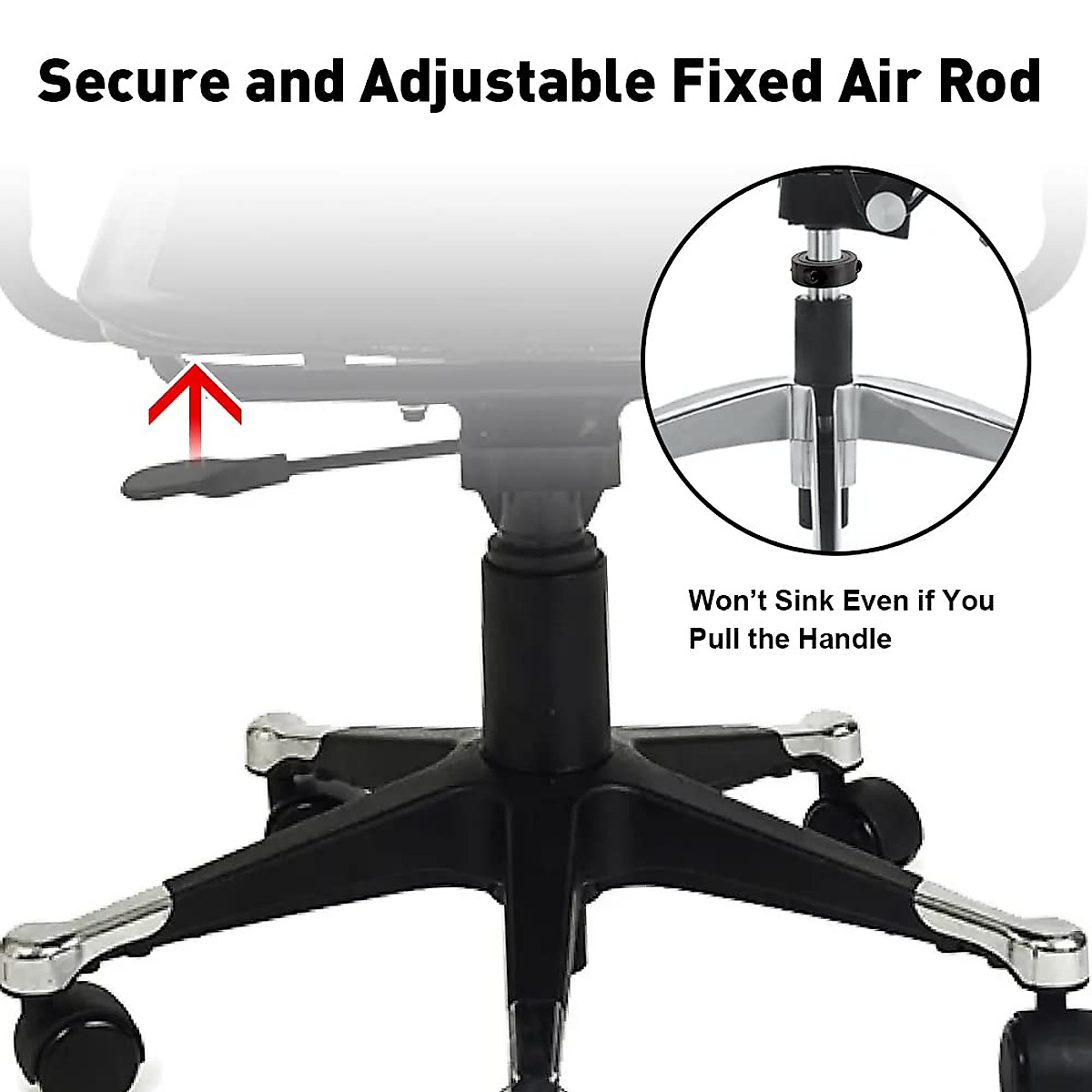 Abnaok Fix Sinking Office Chair-Chair Saver Kit，Office Chair Gas Lift Cylinder Holder,Saver for Stop Sinking Without Cylinder Replacement, No Tools Required